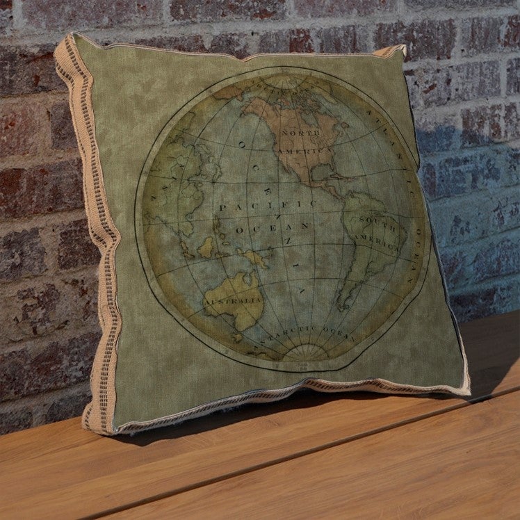 Small Eastern Hemisphere pillow